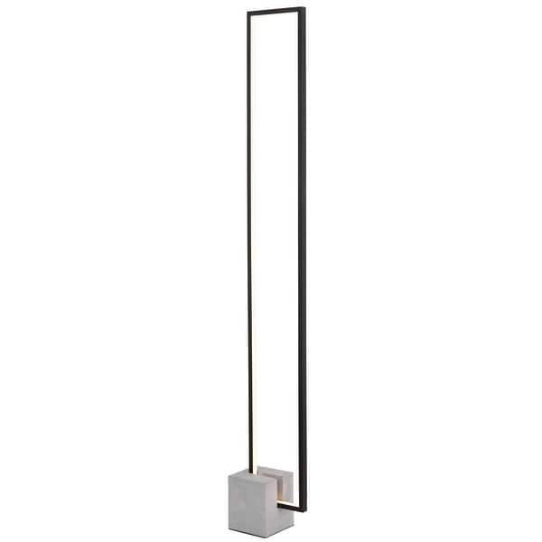 Dainolite Florence LED Floor Lamp - 34W - Black Finish - Concrete Base ...