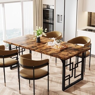 63 Inches Dining Table for 4-6 People, Rectangular Dining Room Tables ...
