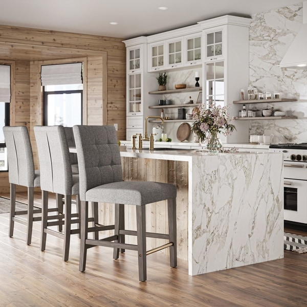 Leila Upholstered 25 Counter Height Bar Stool