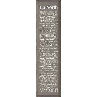 Up North Quote Sign – Escape Everyday Life Wall Decor - 9x36 - Bed Bath ...