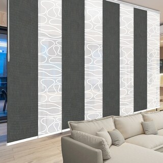 InStyleDesign 8-Panel Double Rail Panel Track Extendable 130"-175"W x ...