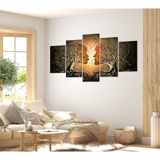 Abstract Canvas Wall Art - Love Entanglement - 5 Pieces - Bed Bath ...