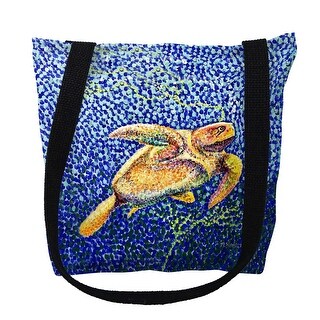 Pointillist Sea Turtle II Small Tote Bag 13x13 - Bed Bath & Beyond ...