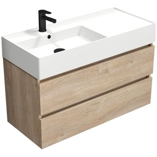 Nameeks Block-4018-W Block 40" Wall Mounted Single Basin Vanity Set ...
