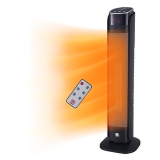 WarmWave Deluxe 30" Digital Ceramic Tower Heater with Remote Control ...