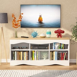 Bluebell 55 In TV Stand Buffets & Sideboards Coffee Bar Cabinet, White ...