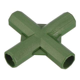 25Pcs 12mm Plastic Garden Frame Connector Flat 4 Way Pipe Fitting Joint ...