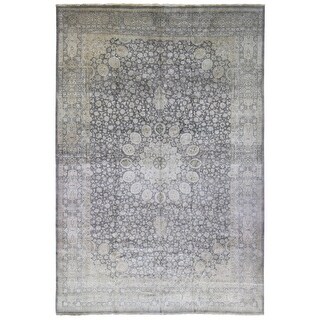 Shahbanu Rugs Gray, Persian Tabriz Sheikh Safi Design, Hand Knotted ...