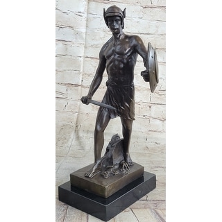 Spartacus Roman Hoplomachus Gladiator Bronze Metal Statue Sculpture ...