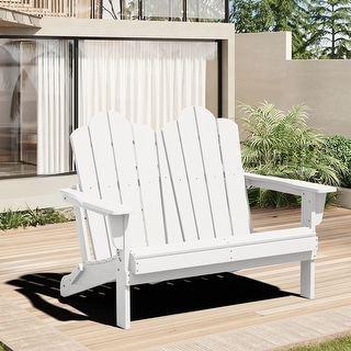 Outdoor HDPE Foldable Patio Loveseat - Bed Bath & Beyond - 42525975