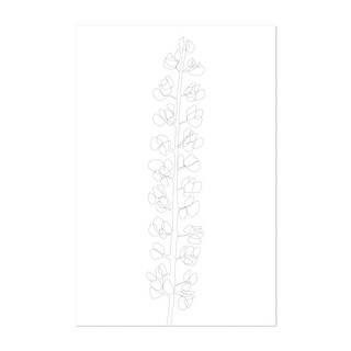 Single Line Lupine Line Drawings Floral Botanical Art Print/Poster ...