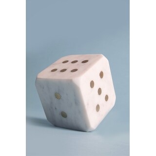 Marble Dice w/ Brass Dots 3" x 3" - Bed Bath & Beyond - 41071171