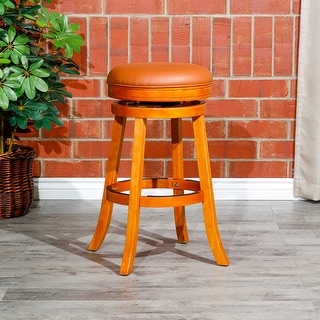 30" Bar Stool, Natural Finish, Fabric Seat - Bed Bath & Beyond - 43422162