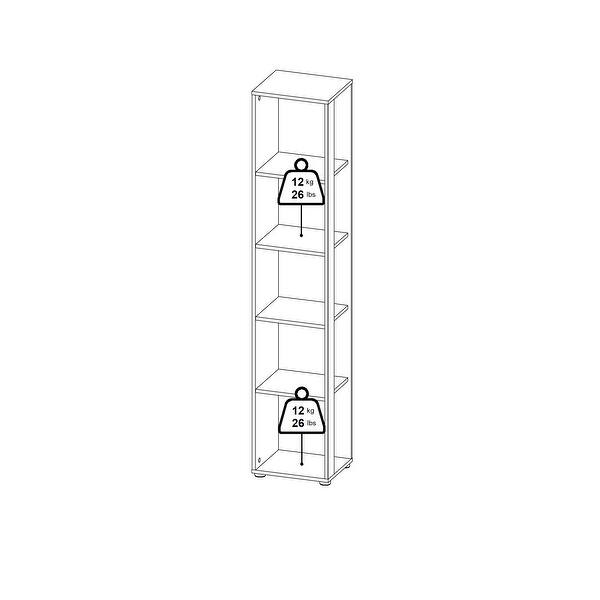 Carson Carrington Sign Open Narrow 5-shelf Bookcase - Bed Bath & Beyond ...
