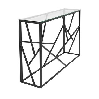 Alma Black Metal Console Table - Bed Bath & Beyond - 27369886