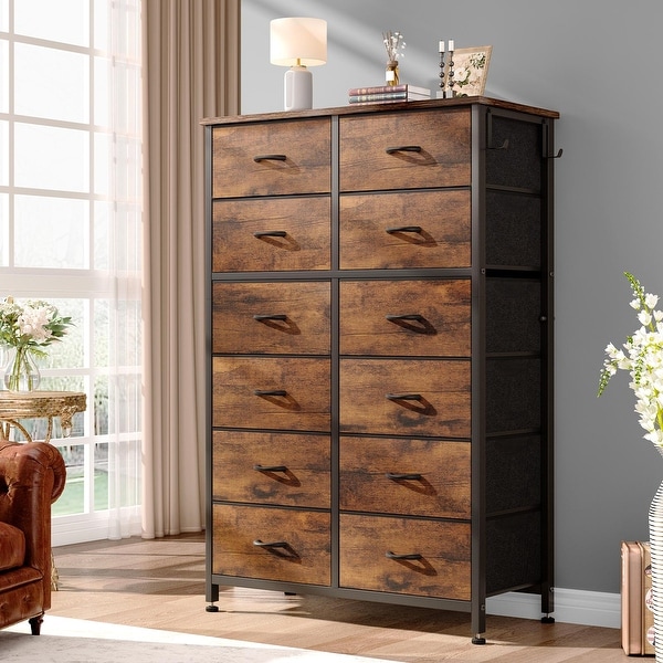4 Drawers Chest Of Dresser Tall Storage Tower Cabinet with Metal Legs ...