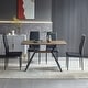 Modern Minimalist Style Dining Table, MDF wooden Top Black, For Dining ...