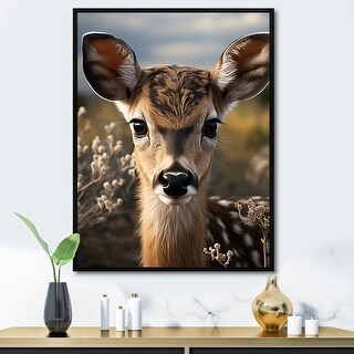 Designart "Antelope Photo Selfie" Animals Antelope Framed Canvas Print ...