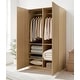 Vidalia Slatted 2-Door Oak Wooden Wardrobe Armoire - Bed Bath & Beyond ...