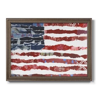 Patriotic Collage Flag II Premium Framed Canvas- Ready to Hang - Bed ...