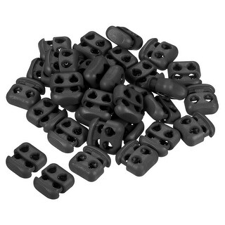 Cord Locks, 100 Pack Oval Spring Toggle Stopper, Black - Bed Bath ...