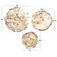 Gold Metal Abstract Round Disk Leaf Home Wall Decor (Set of 3) - Bed ...