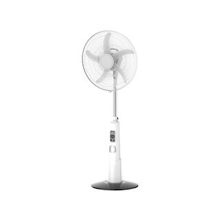 Rechargeable 16" Fan with LED Light and solar Panel (WHITE) - Bed Bath ...