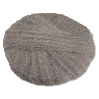 Radial Steel Wool Pads, Stripping/Scrubbing, 17" Diameter, Gray - Bed ...