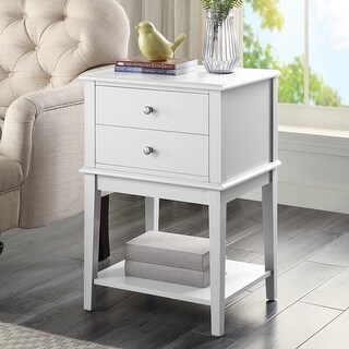 Wood Large End Table with Drawers for Living Room - Bed Bath & Beyond ...