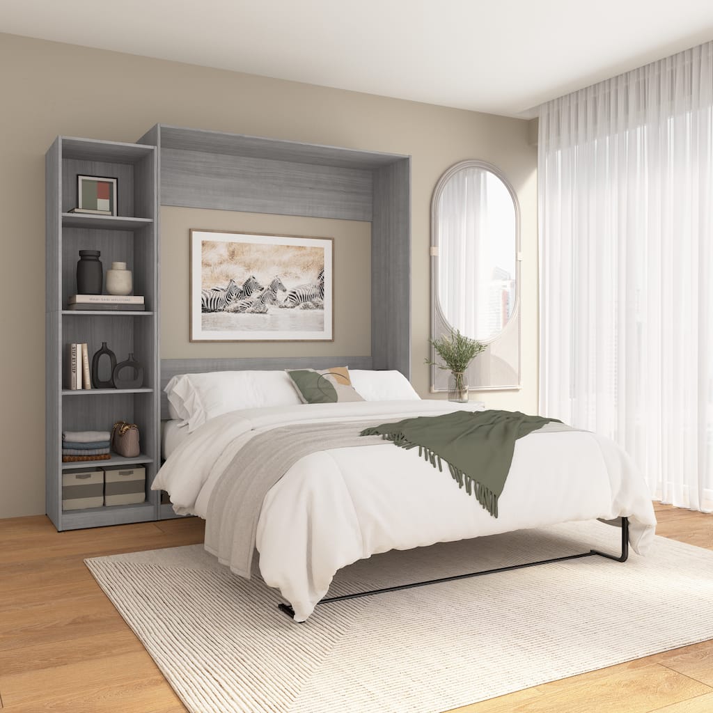 Versatile Queen Murphy Bed with Closet Organizer (92W) by Bestar - On ...