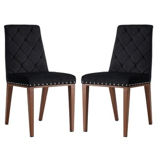 Dining Chairs Set of 2, Upholstered Tufted Dining Room Chair with ...