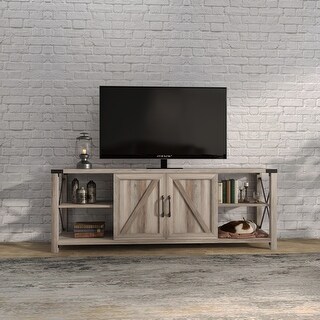 68" TV Stand TV Console Table, Industrial Entertainment Center with ...