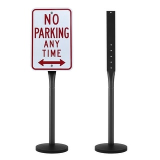 Cast Iron Sign Post, Portable Heavy Duty Steel Post Sign Holder with ...