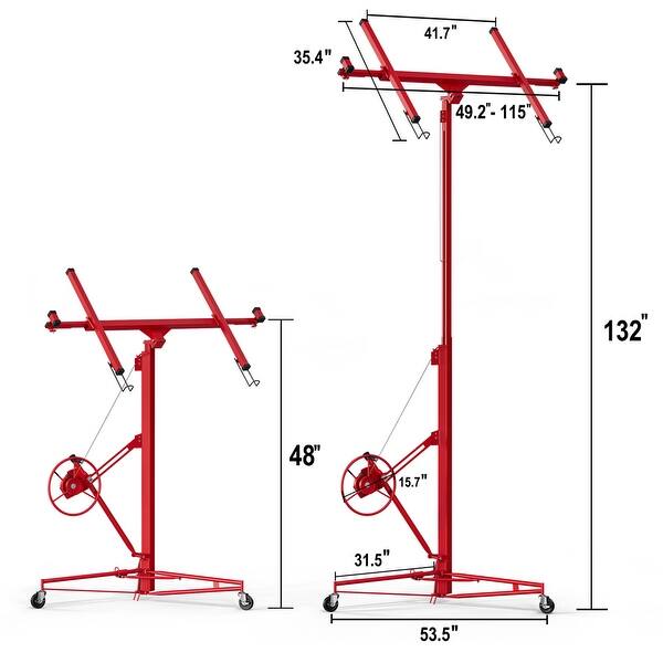 11ft Lift Drywall Panel Hoist Jack for Ceiling - Red - Bed Bath ...