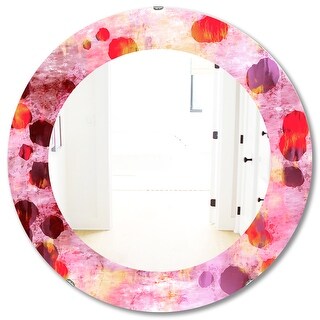 Designart 'Geometric Cream Block I' Printed Modern WallMirror ...