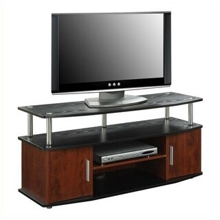 Convenience Concepts 48" TV Stand in Cherry and Black Wood - 47 inches ...