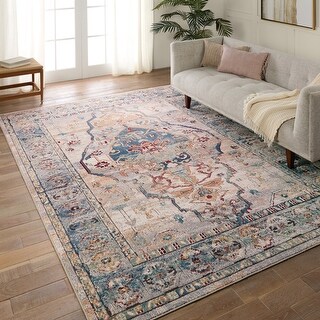 Leonis Medallion Beige/Tan Area Rug - Bed Bath & Beyond - 38927580