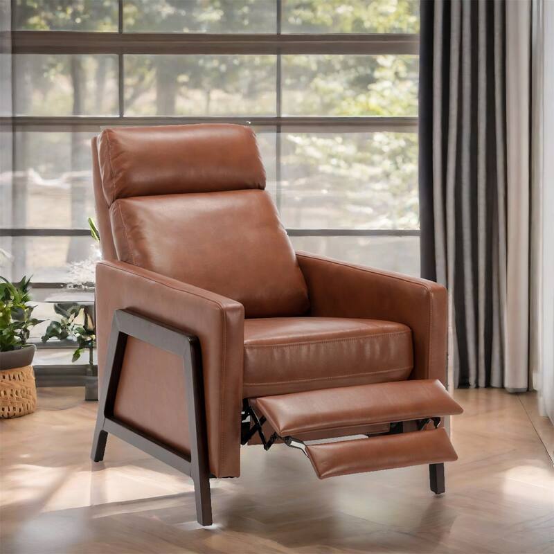 Caramel Manual Push Back Recliner for Living Room - Overstock - 39009853