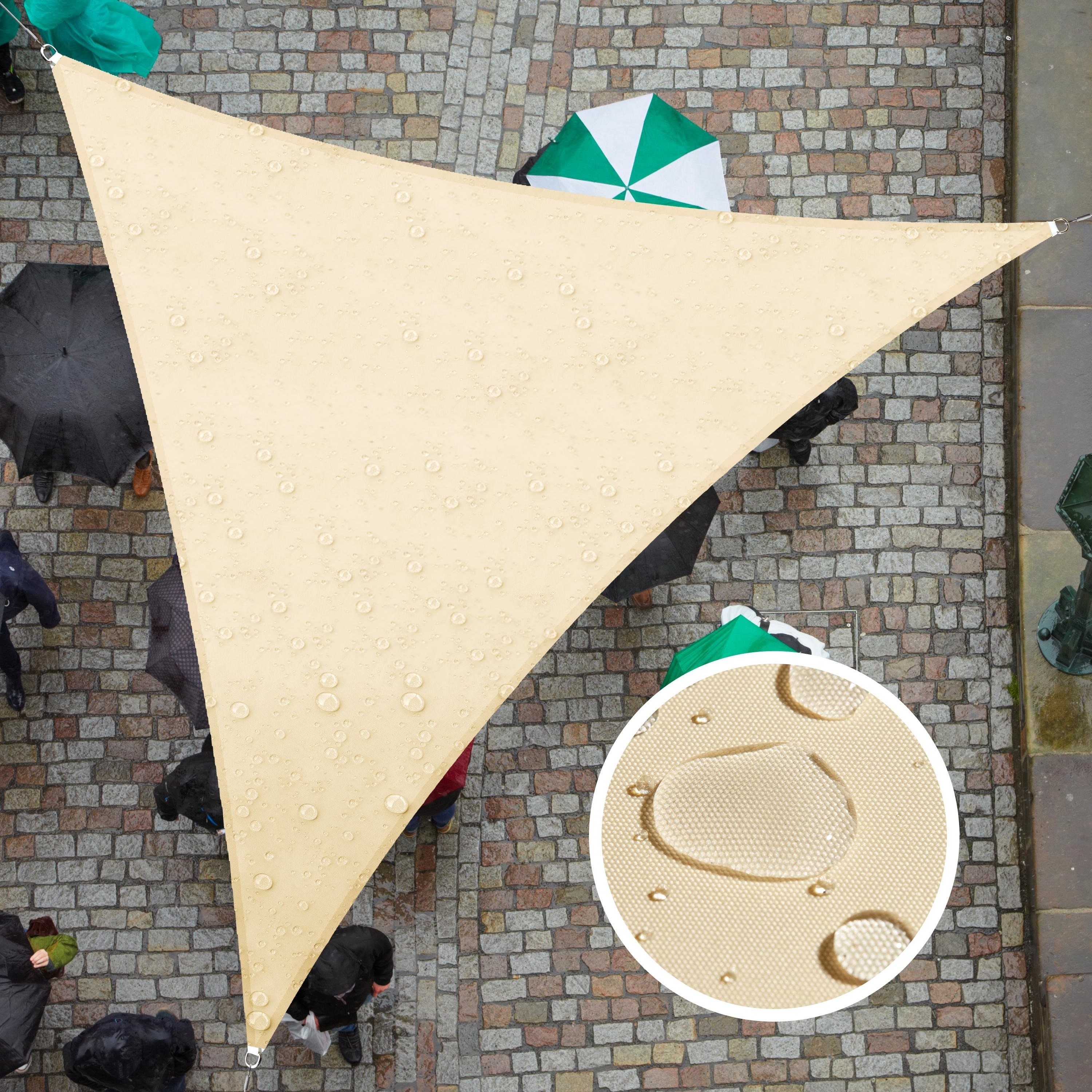 ColourTreeUSA Right Triangle Sun Shade Sail HDPE Mesh Fabric Screen ...