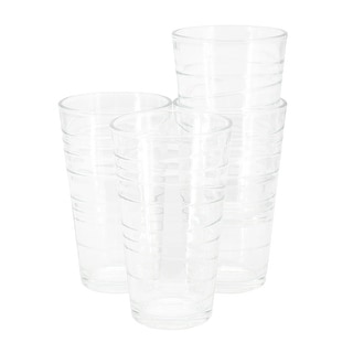 Gibson Home 4 Piece 13.5 Oz Swirl Glass Tumbler Set - Bed Bath & Beyond ...
