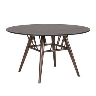 Round Wooden Dining Table with Angled Legs in Walnut - Bed Bath ...