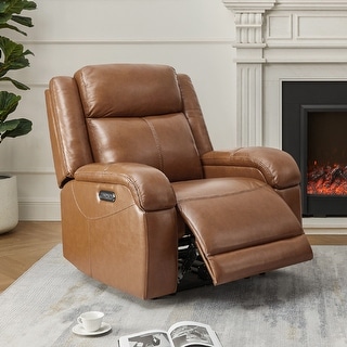 Hadlee Genuine Leather Power Recliner Chairs Wall Hugger RV Recliner ...