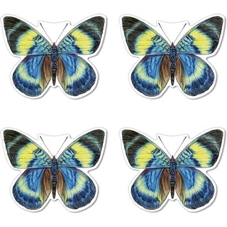 CounterArt Butterfly Shaped Reversible Easy Care Set of Two Placemats ...