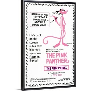 "The Pink Panther (1964)" Black Float Frame Canvas Art - Bed Bath ...