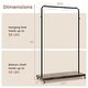 Costway Industrial Pipe Rolling Garment Rack Heavy Duty Clothing Rack ...