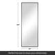 65 in. x 22 in. Modern Rectangle Metal Framed Black Full Length Floor ...