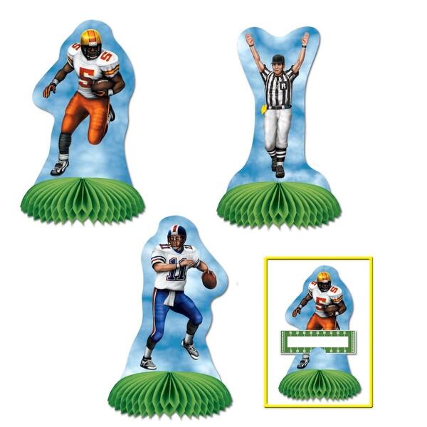 36 Football Player and Referee Honeycomb Tissue Party Centerpiece ...