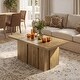 47" Farmhouse Coffee Table, Rectangular Wooden Coffee Table - Bed Bath ...