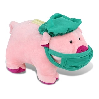 DolliBu Pig Plush Bank Doctor Plush Toy w/ Cute Scrub Uniform and Cap ...