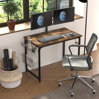 Computer Desk, 36 Inch Home Office Desk, Wood Simple Style Student ...